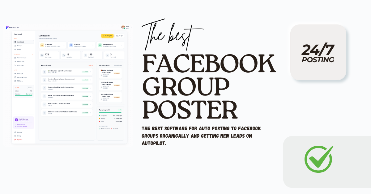 Facebook Auto Poster - #1 Group Posting Tool | PilotPoster